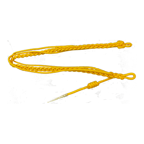 Yellow Honor Guard Shoulder Cord with Knot and Gold Tip - Lighthouse ...